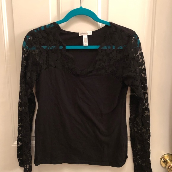 Ambiance | Tops | Laced Arm Long Sleeved Shirt | Poshmark